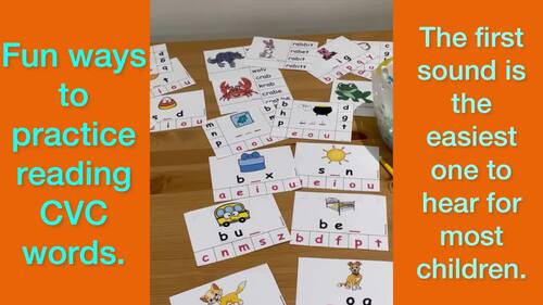 CVC Peg Cards - Fun Reading Activities for PreK & K - Match Letters ...