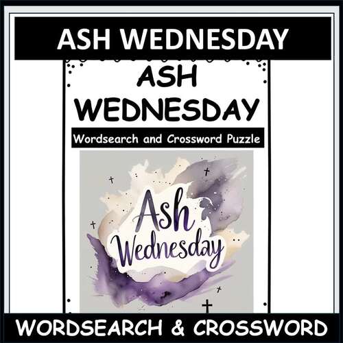 Ash Wednesday Activities | Puzzles | Upper Elementary | Middle School