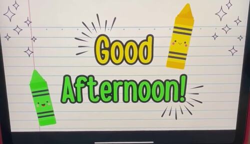 Rainbow Crayon Daily Agenda Editable Slides / Morning Routine Slides ...