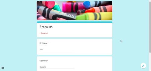 Pronouns Quiz - Parts of Speech Google Forms™ Assessment - Distance ...