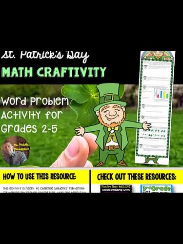 St. Patrick's Day Math Craft Activity for Multi-Step Word Problems