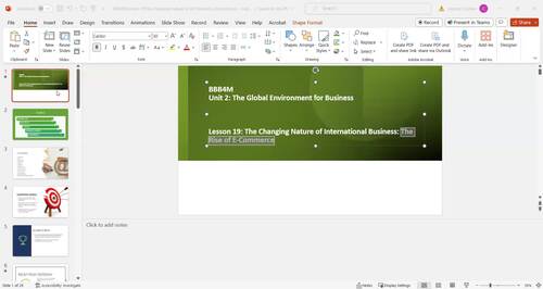 BBB4M INTERNATIONAL BUSINESS- 2 LESSONS -THE CHANGING NATURE OF GLOBAL ...