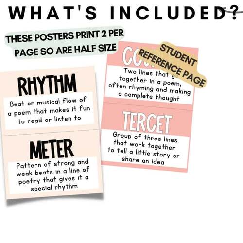 Calm Pastel Classroom Decor | Poetry Word Wall | Editable | *NEW