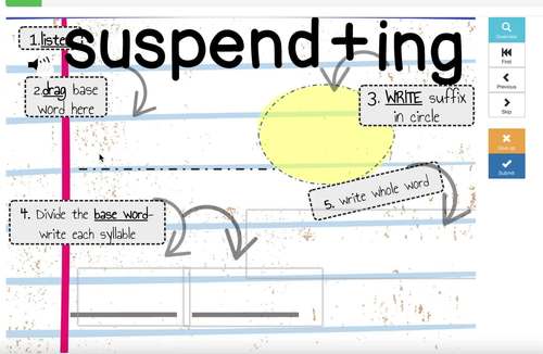 Boom Cards Listen Divide Read Spell Closed Syllables with Suffix 3.5 part 2