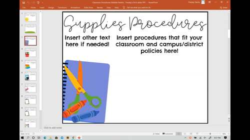 Classroom Procedures Posters Pack EDITABLE by Presley's Print-ables