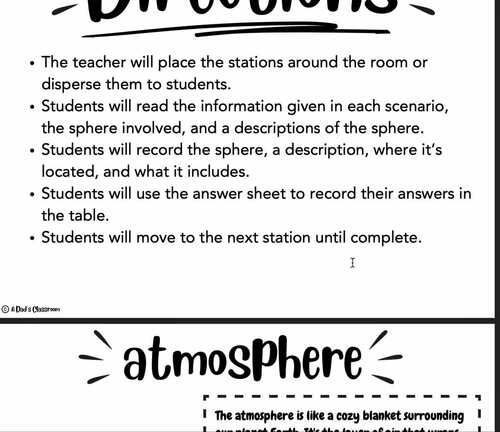 The Biosphere Gallery Walk | Earth's Spheres Reading Activity | TPT