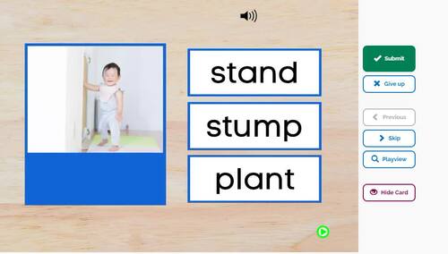 DOUBLE Blend Words Label Picture Match Montessori Blue Language Boom ...