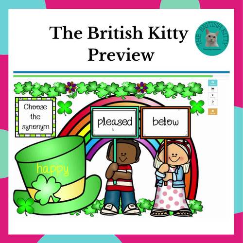 St Patrick's Day Synonyms Digital Task Cards Boom™ Cards by The British ...