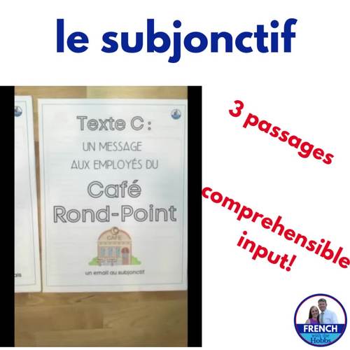French Subjunctive Reading Passages & Boom™ Cards BUNDLE subjonctif