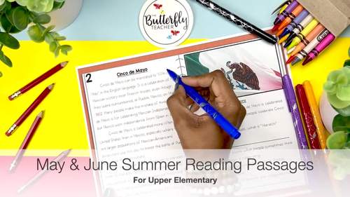 Upper Elementary Summer Reading Comprehension Passages Father's Day ...