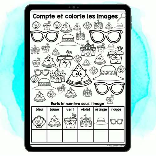 L'été French Math Activities by Sprinkle it with French | TPT