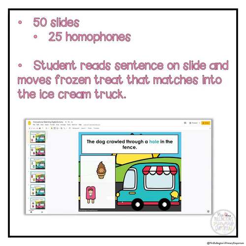 Homophones Digital Activity by The Primary Emporium | TPT