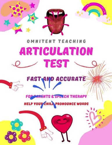 Fast Articulation Pronunciation Test Screening for Parents and Speech ...