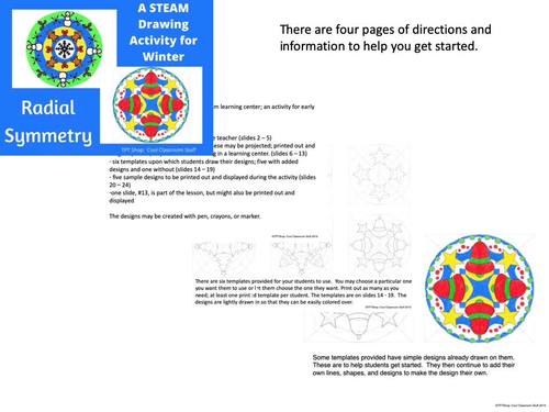 Winter and Christmas Art Lesson: STEAM Drawing with Radial Symmetry ...