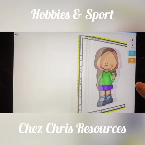 Hobbies and Sport Vocabulary with Boom™ Cards Set 1 by Chez Chris