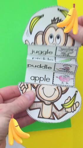 Consonant -LE ENDING phonics craft with worksheets flashcards & activities