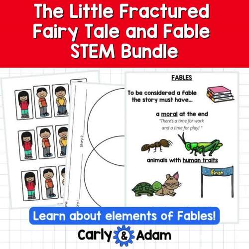 The Little Fractured Fairy Tale and Fractured Fable STEM BUNDLE | TPT