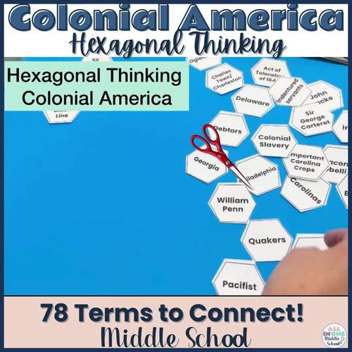 Colonial America Activities for Middle School | Hexagonal Thinking | Fun