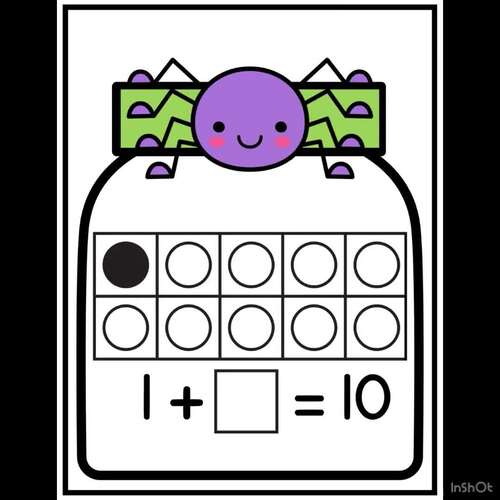 Halloween Addition & Subtraction Matching Cards Bundle: Parts of 10