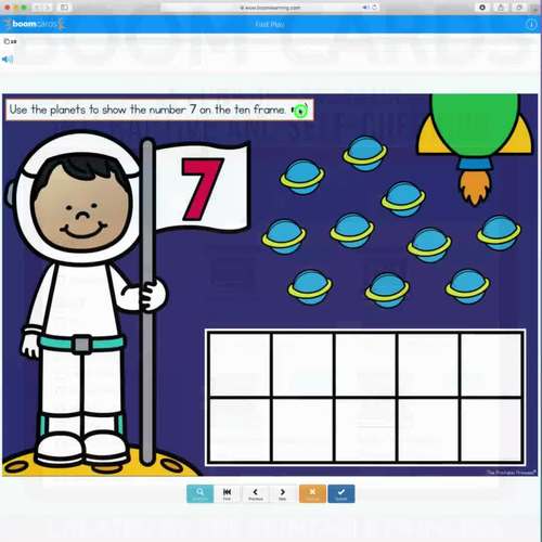 Space Theme Numbers to 10 Boom Cards™ | Distance Learning Kindergarten