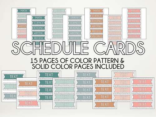 Neutral Calming Colors Classroom Schedule | Editable Printable Schedule