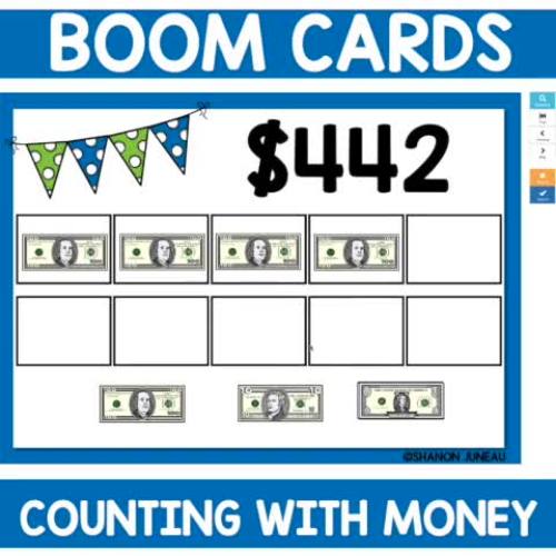 Building Numbers with Money Boom Cards Distance Learning | M3L8