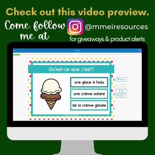 French Summer Vocabulary Activity | L'été | BOOM Cards by Mme I's Resources