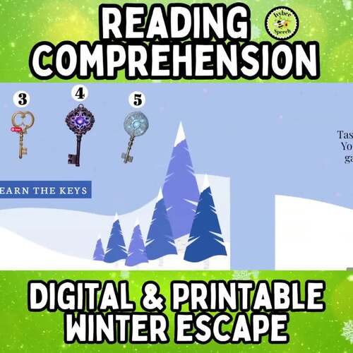 Winter Escape Reading Comprehension | Digital & Print Versions by ...