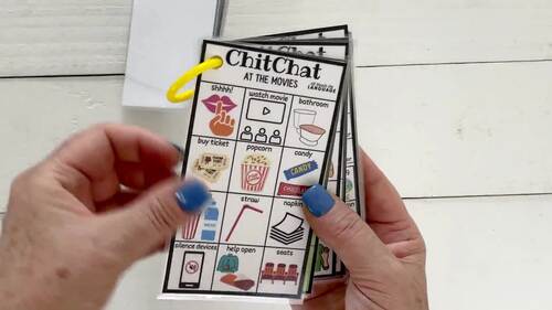 ChitChat Mini Communication Board Set, 16 Topic Boards for AAC, Speech ASD