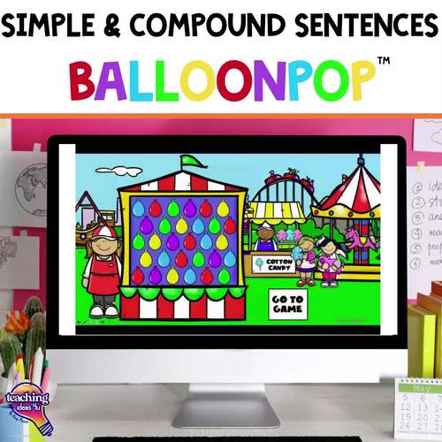 2nd Grade Simple and Compound Sentences Digital Grammar Review Games ...