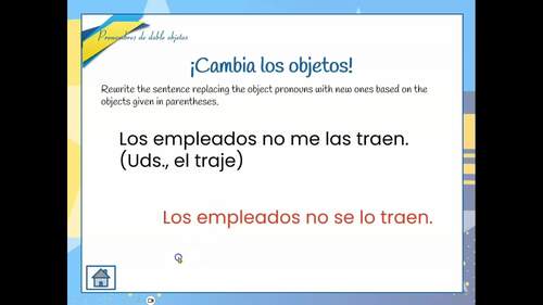 Spanish Double Object Pronouns PowerPoint Game Las Estrellas | TPT