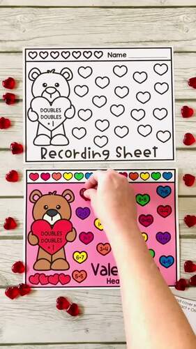 Valentine Heart Cover - Doubles and Doubles Plus One | TPT