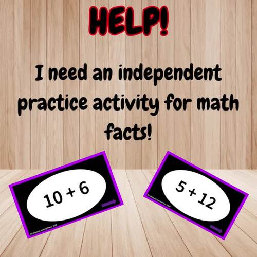 Digital: Addition Math Facts (0-12) Which Equation Game | TPT