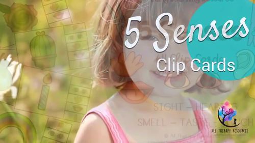 5 Five Senses Clip Cards - 64 Clip Cards - Early Learning Resources