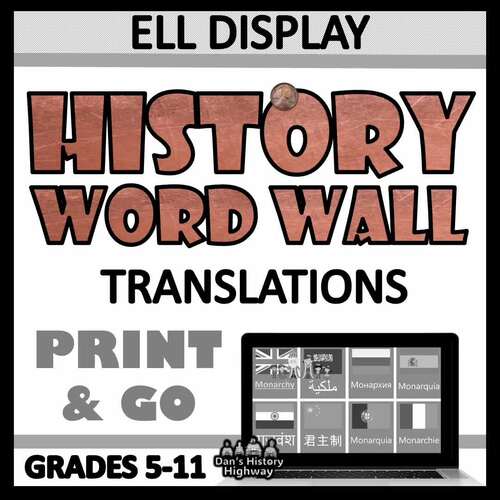 History Classroom Posters – ELL/EAL Bilingual Support | Ready-to-Use ...
