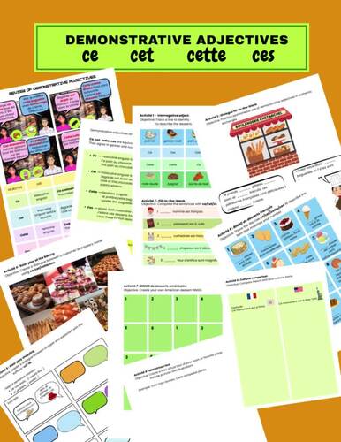 FRENCH Demonstrative adjectives ce/cet/cette/ces review - grammar ...