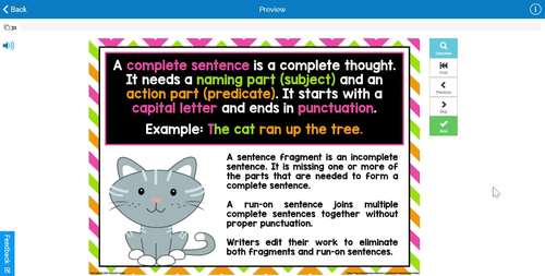Complete Sentence, Fragment, or Run-On Sentence Boom Cards | TPT