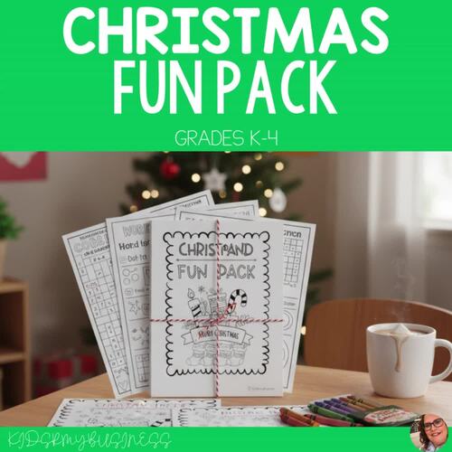 Christmas Fun Activity Pack Word Searches, Mazes, Coloring Pages