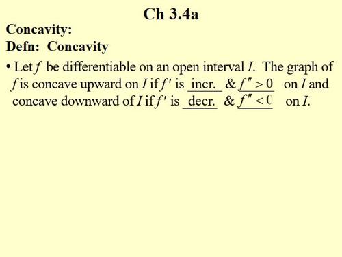 Calc Ch 3.4a Concavity by Math PowerPoint Lessons | TpT