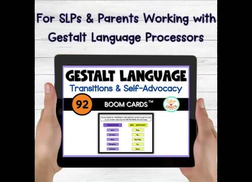 Gestalt Language Processing, Transitions & Self-Advocacy Autism Boom Cards™