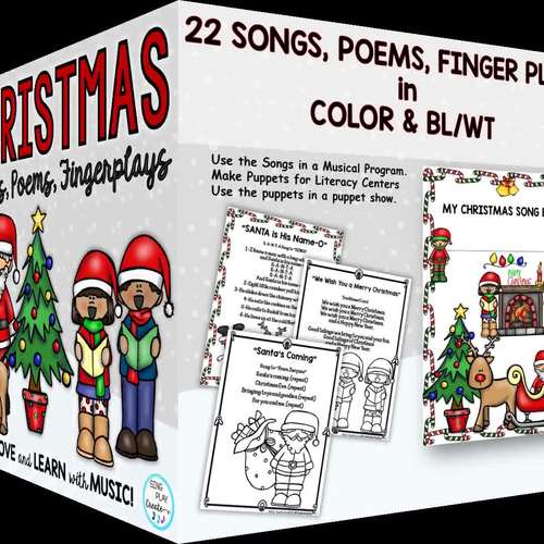 Christmas Songs, Poems and Fingerplays: December Literacy and Music Activities