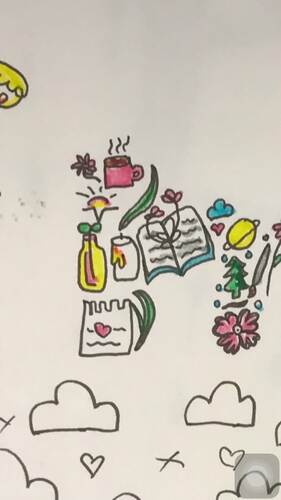 LINE and PATTERN WORD ART Drawing Lesson Project for Back to School ...