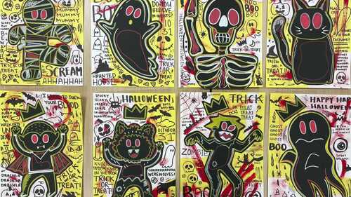 BASQUIAT HALLOWEEN MONSTER ART PROJECT, ACTIVITY BOOKS & LESSONS FOR ...