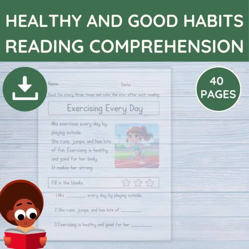 No-Prep Good Habits Reading Worksheets Grade 1–2 ELA Short Stories ...