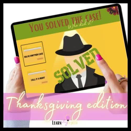 Solve the Thanksgiving mystery BOOMCARDS, problem solving digital PreK ...