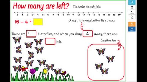 Subtraction Numbers to 20 Digital Math Centres Tasks by Aussie Waves