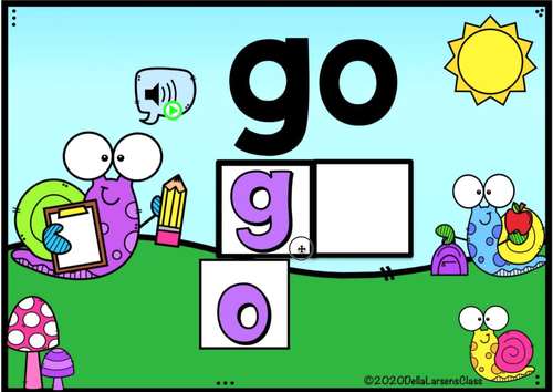 Boom Cards Build a Sight Word Distance Learning by Della Larsen's Class