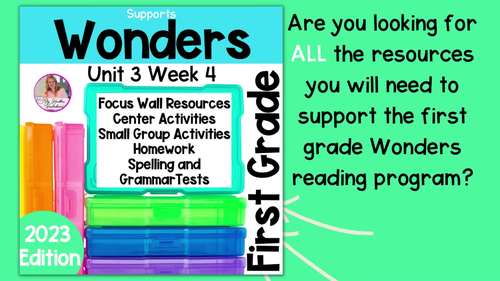 Wonders Reading 1st Grade Unit 3 Week 4 Centers and Small Group ...