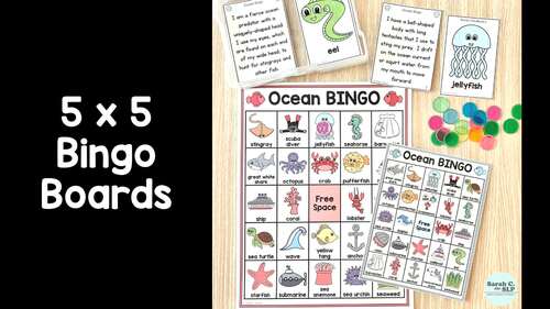 Ocean Vocabulary Activities & Bingo Game for Speech & Language Therapy