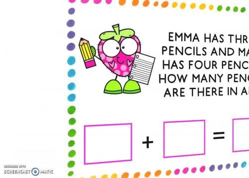 Addition Word Problems Boom Cards™ Distance Learning by Creating 4 ESL